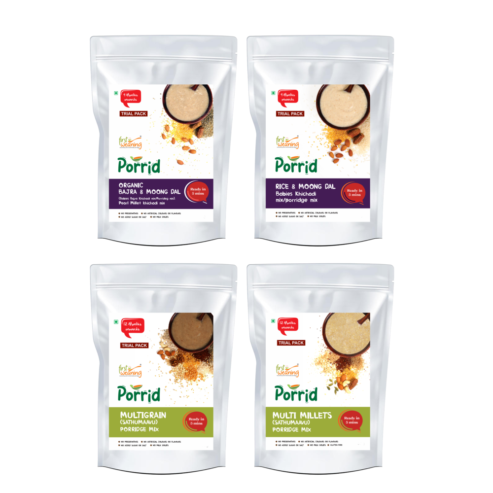 Multigrain-MultiMillets Trial Pack Combo Porridge Mixes – First Weaning